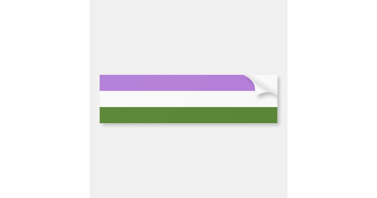 Genderqueer pride flag bumper sticker | Zazzle