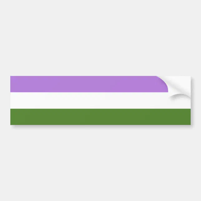 Genderqueer pride flag bumper sticker | Zazzle