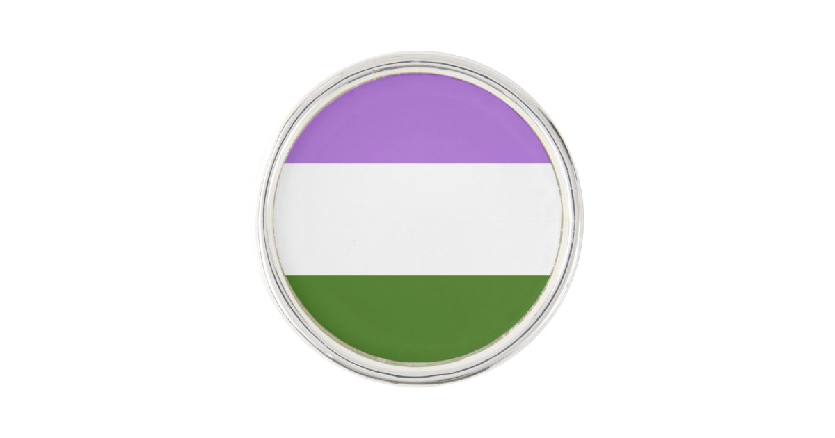 Genderqueer pride flag Lapel Pin | Zazzle
