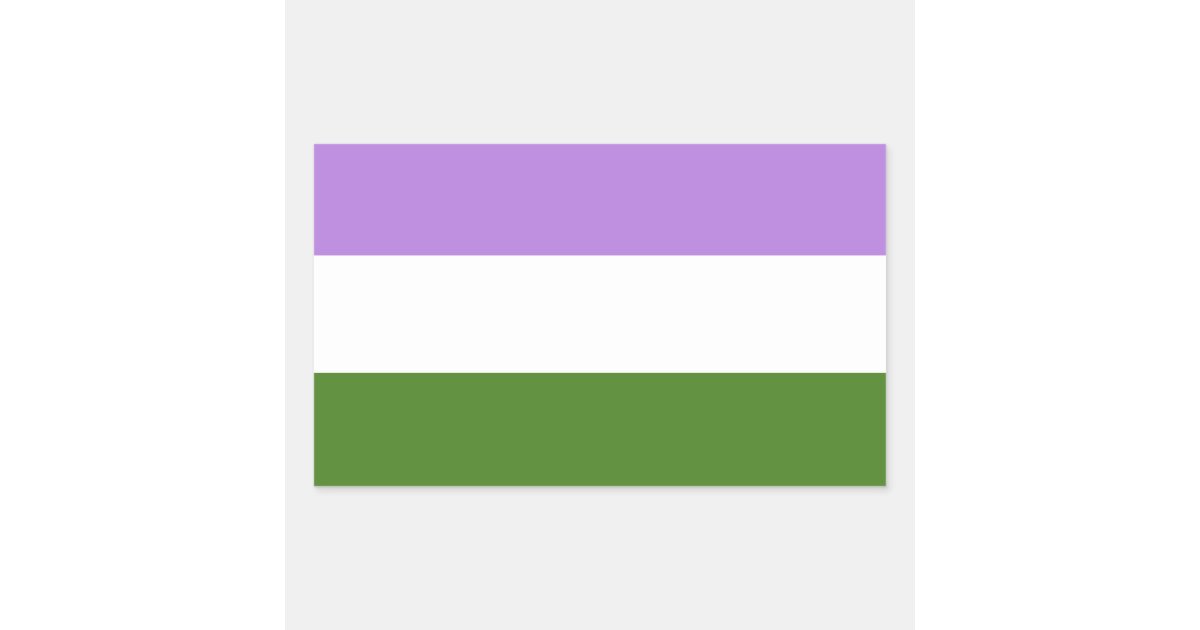 Genderqueer Pride Flag Rectangular Sticker | Zazzle