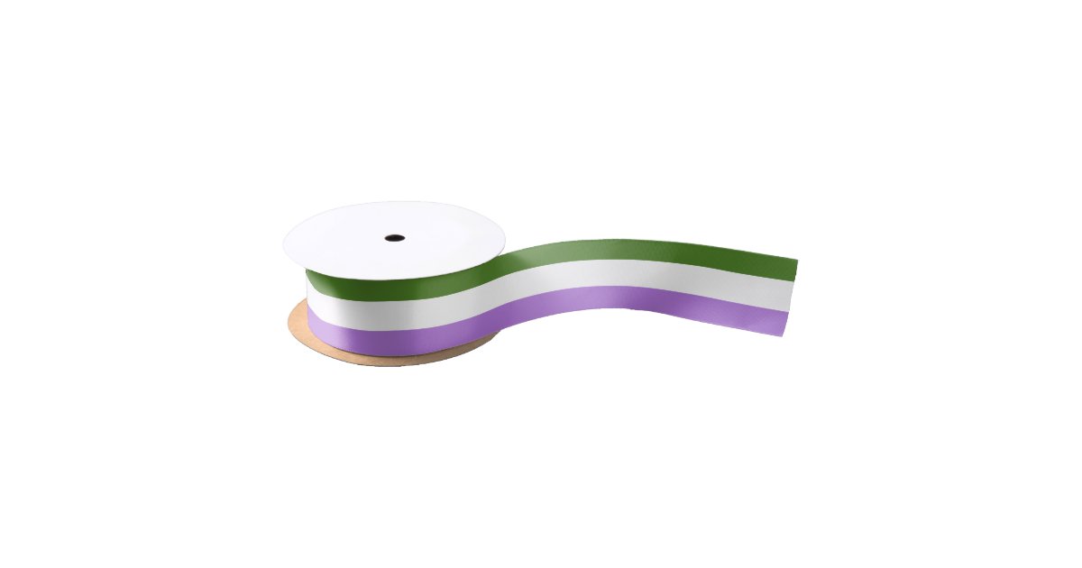 Genderqueer pride flag ribbon | Zazzle