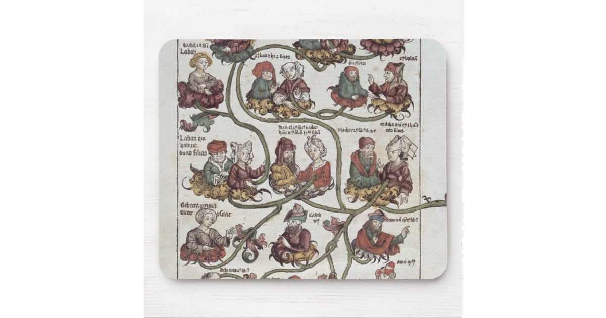 Genealogical tree of Laban Mouse Pad | Zazzle