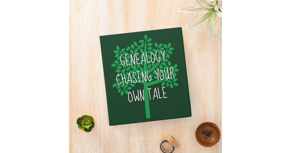 Genealogy: Chasing Your Own Tale Album 3 Ring Binder | Zazzle