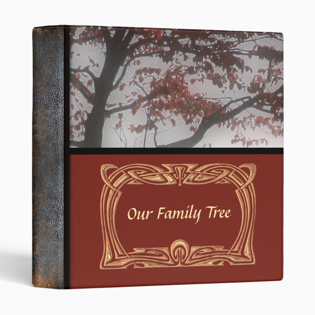 Genealogy | Family Tree Leather Look Photo Book Binder | Zazzle