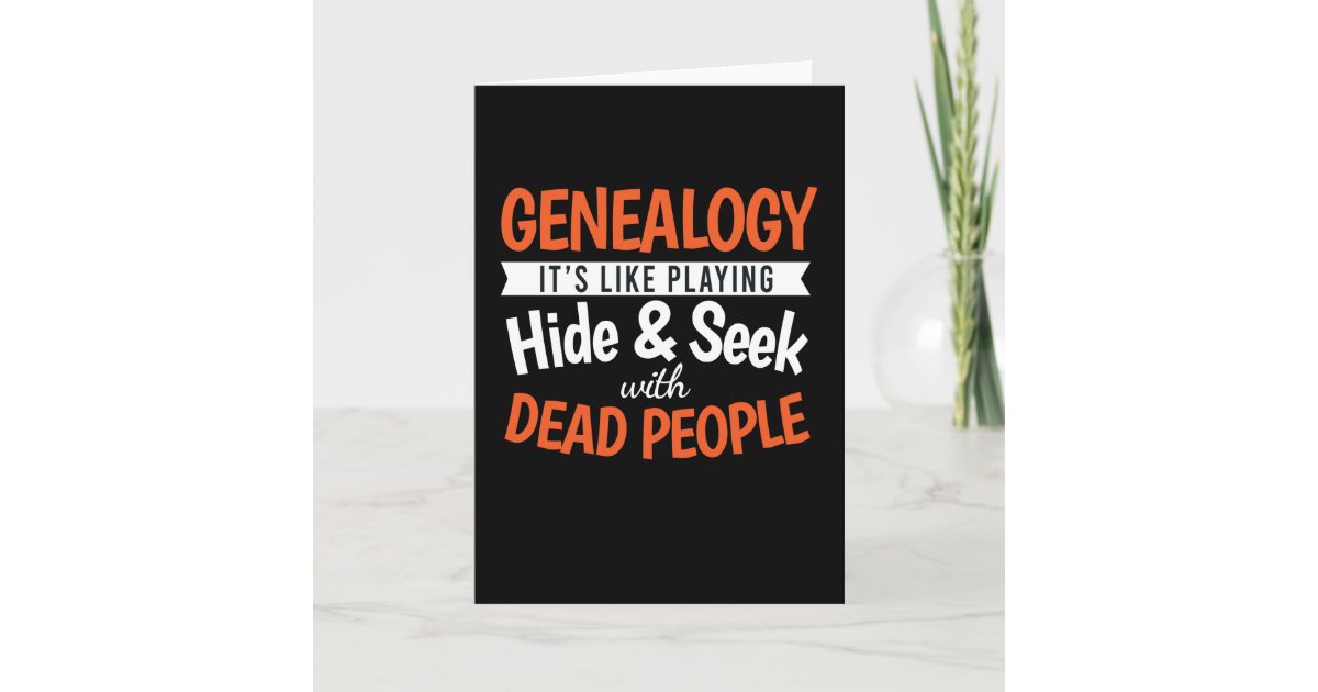 Genealogy Playing Dead People Dna Family Card | Zazzle