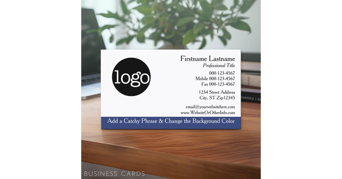 General Business Card Template with Logo | Zazzle