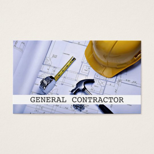General Contractor Builder Construction Business Business Card | Zazzle.com