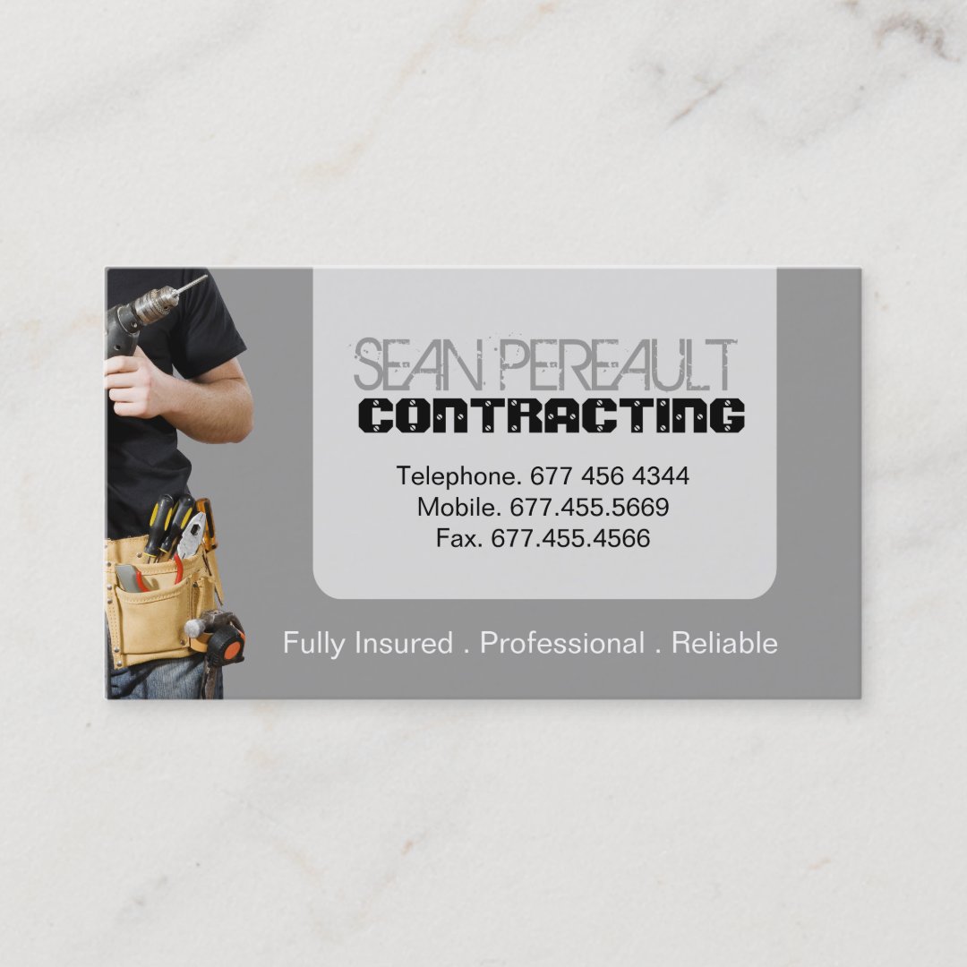 GENERAL CONTRACTOR BUSINESS CARD | Zazzle