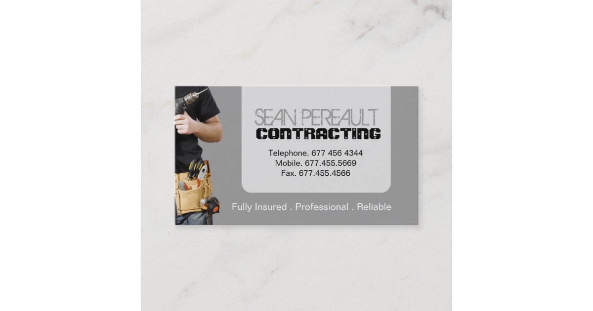GENERAL CONTRACTOR BUSINESS CARD | Zazzle
