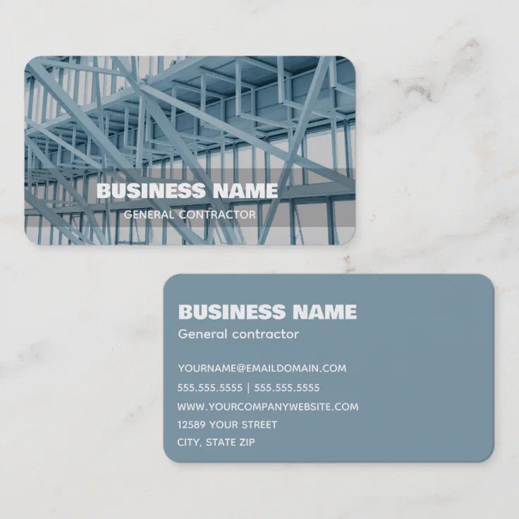 General Contractor Business Card | Zazzle