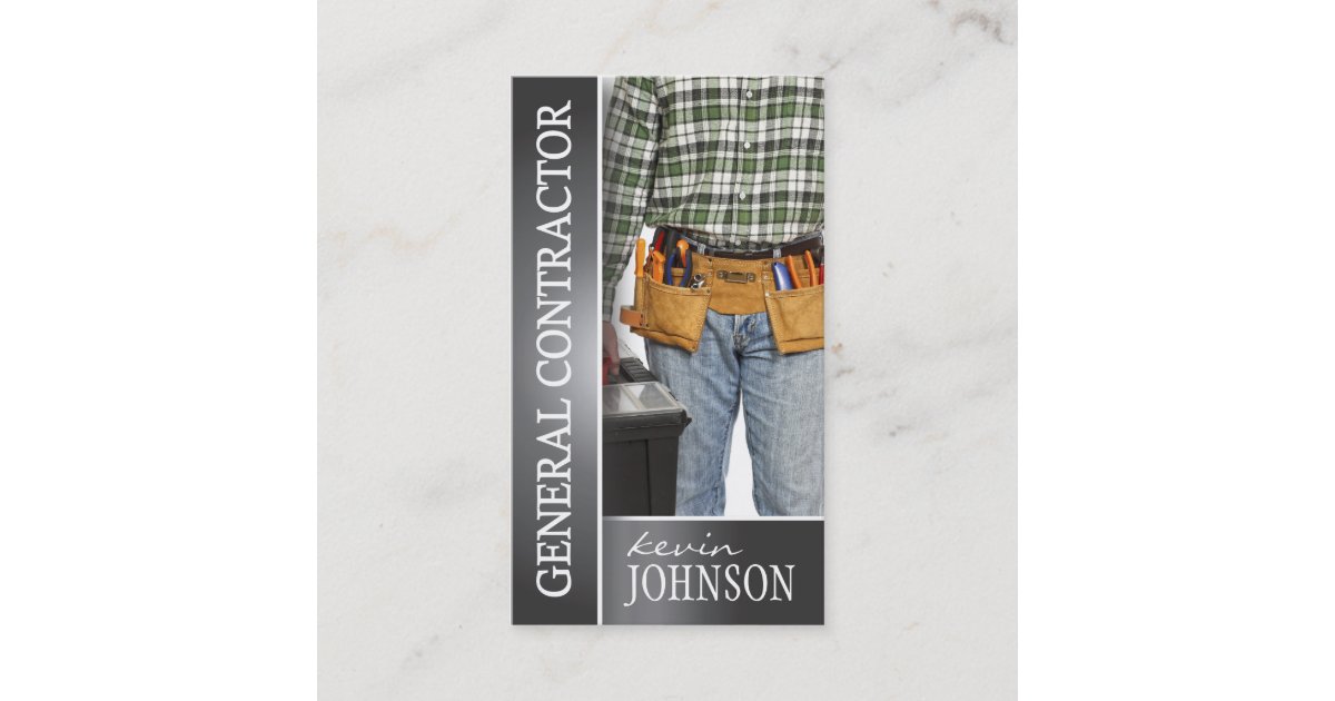 GENERAL CONTRACTOR BUSINESS CARD | Zazzle