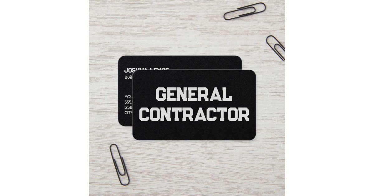 General Contractor QR Business Card | Zazzle
