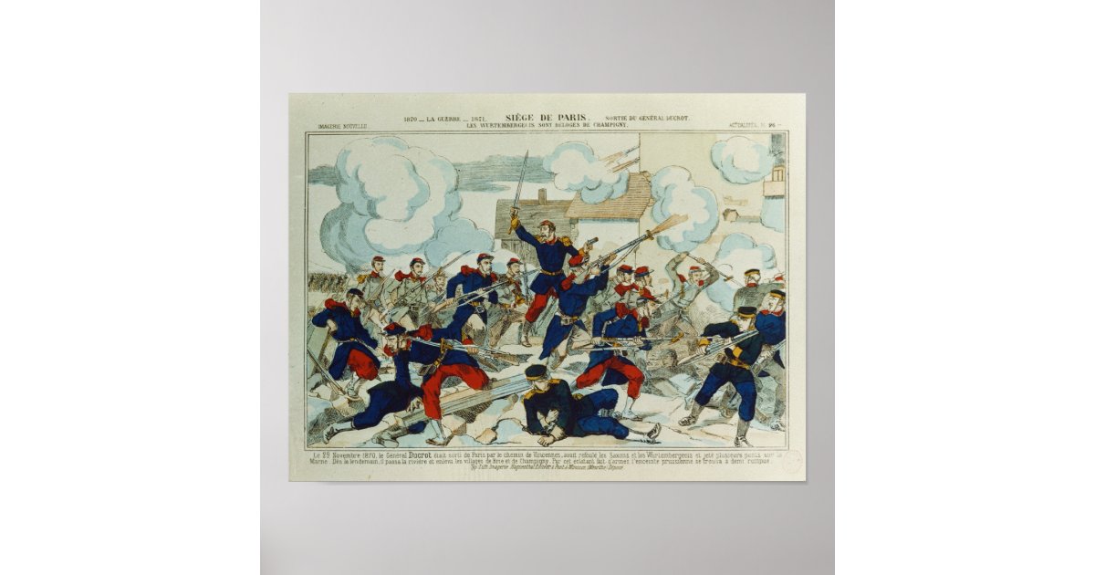General Ducrot at the Battle of Champigny Poster | Zazzle