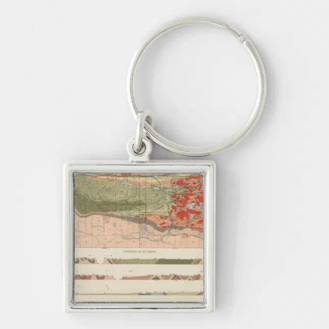 General Geological Map of the Marquette District Keychain | Zazzle