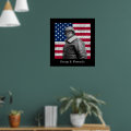 General George S. Patton and The U.S. Flag Poster | Zazzle