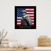 General George S. Patton and The U.S. Flag Poster | Zazzle