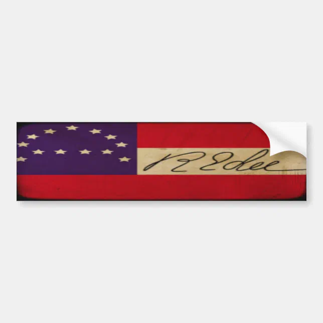 General Lee Headquarters Flag with Signature Bumper Sticker | Zazzle