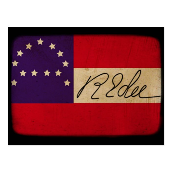 General Lee Headquarters Flag with Signature Postcard | Zazzle.com
