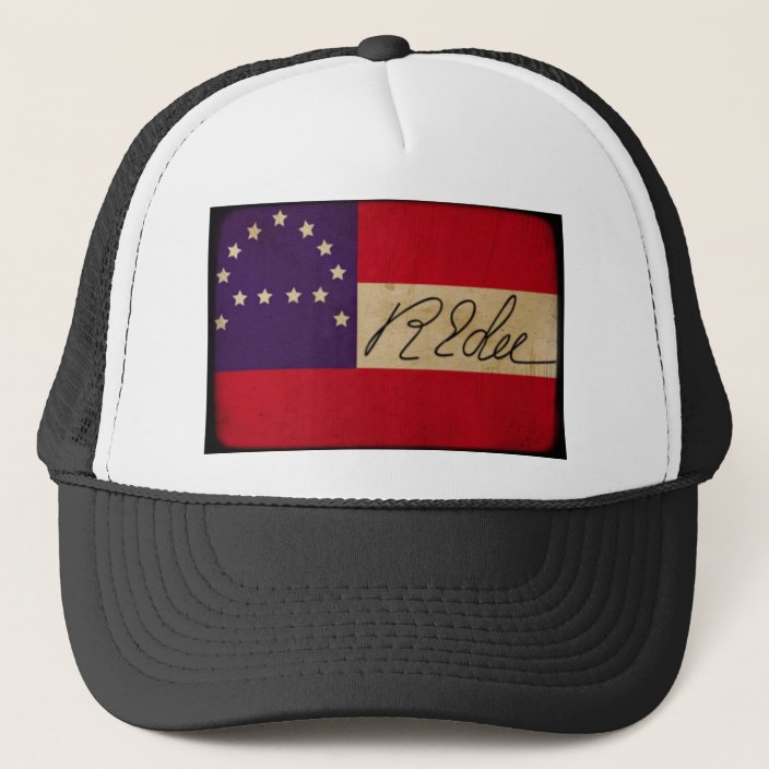 General Lee Headquarters Flag with Signature Trucker Hat | Zazzle.com