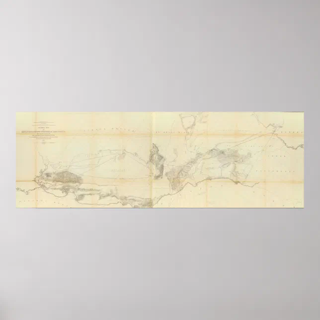 General Map of Explorations and Surveys Poster | Zazzle