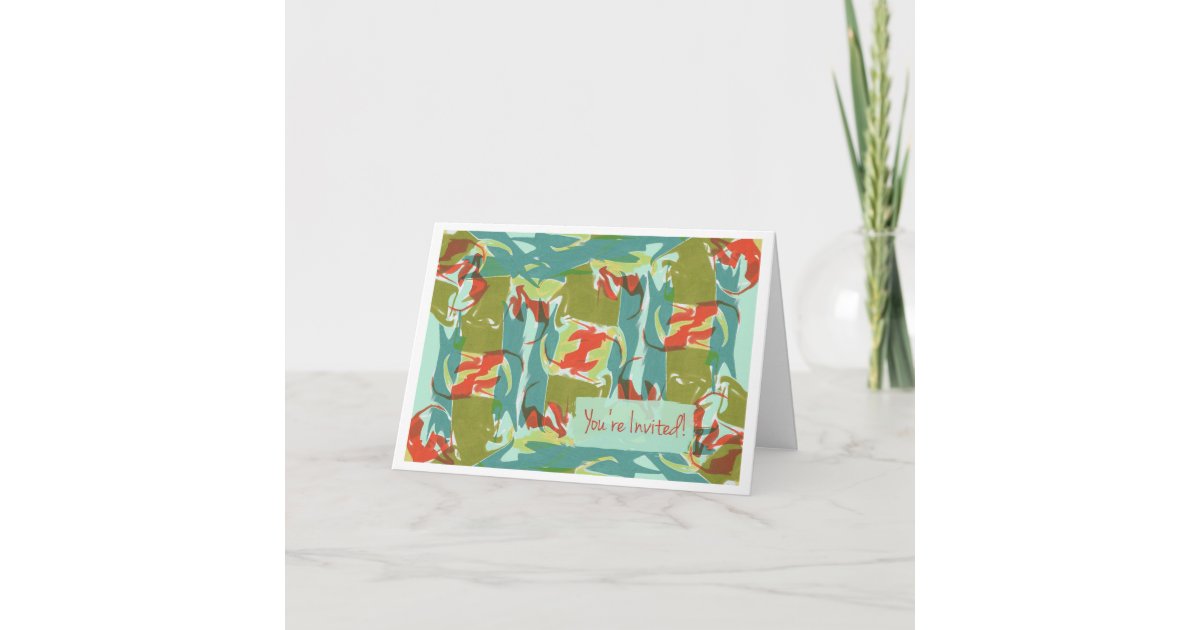 General Party Invitation Abstract Art Design | Zazzle