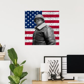 General Patton and The American Flag Poster | Zazzle