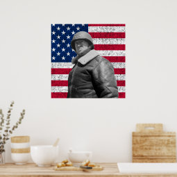 General Patton and The American Flag Poster | Zazzle