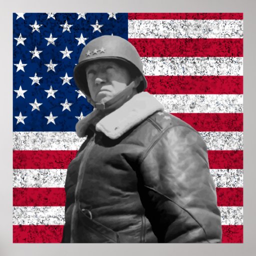 General Patton and The American Flag Poster | Zazzle