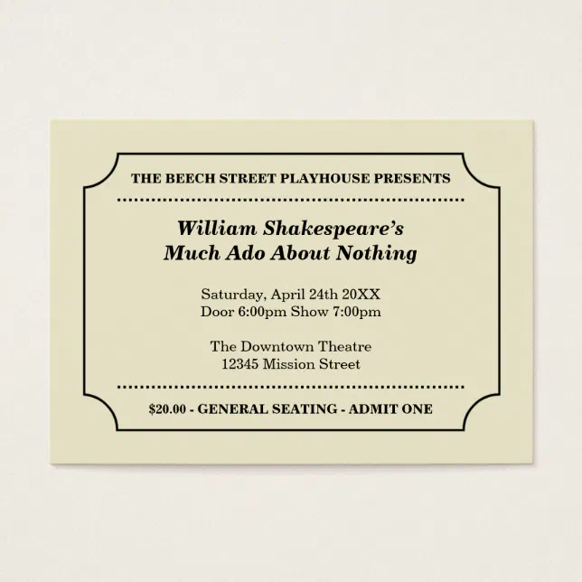 General purpose custom event admission ticket | Zazzle