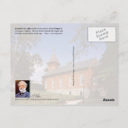 General Robert E. Lee's office, Lee Chapel, VA Postcard | Zazzle
