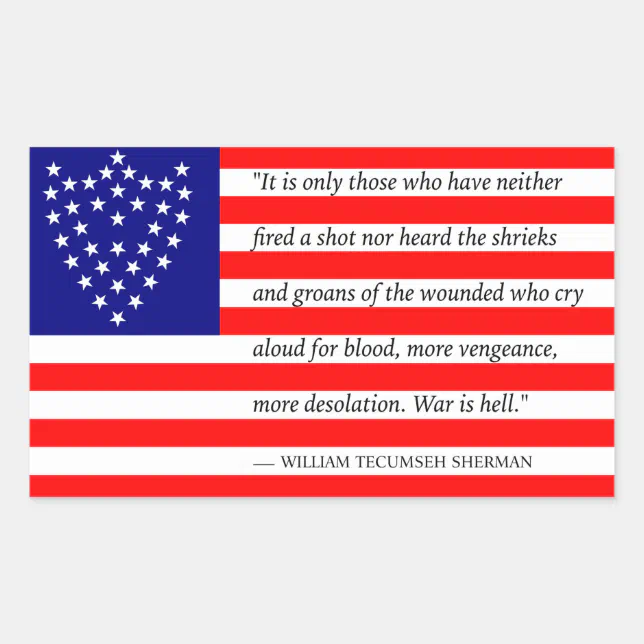 General Sherman's Battle Flag Sticker (rectangle) | Zazzle