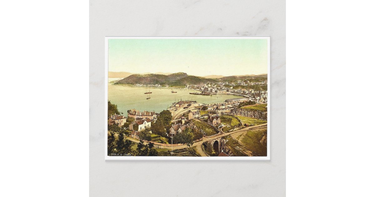 General view, Oban, Scotland classic Photochrom Postcard | Zazzle