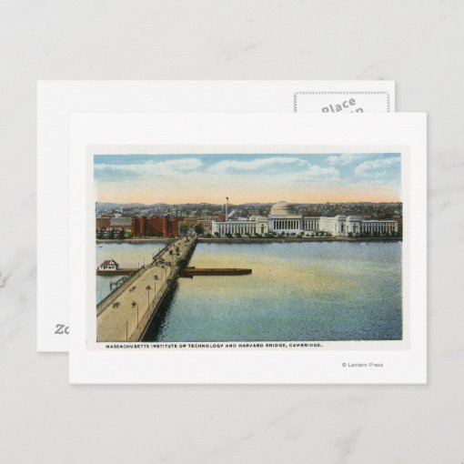 General View of MIT and Harvard Bridge, Postcard | Zazzle