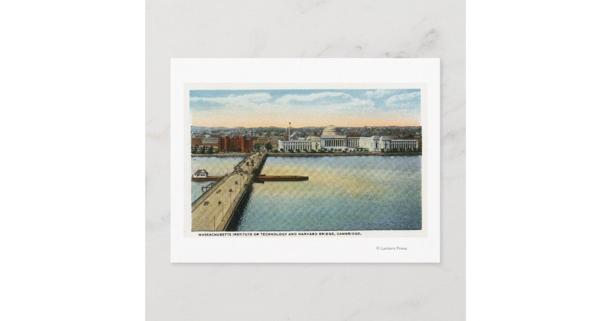 General View of MIT and Harvard Bridge, Postcard | Zazzle