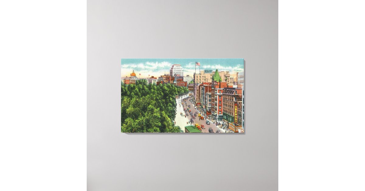 General View of Tremont Street Canvas Print | Zazzle
