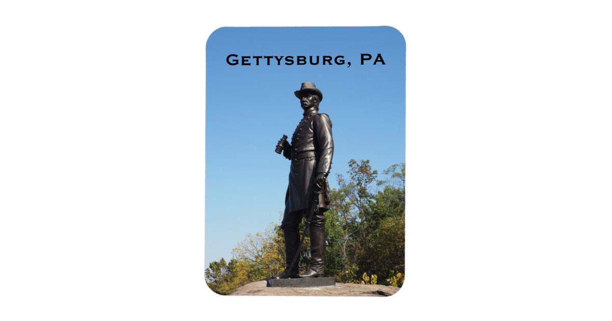 General Warren statue in Gettysburg PA Magnet | Zazzle