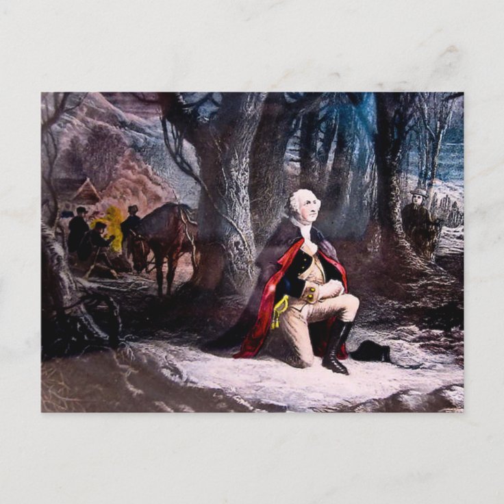 General Washington Praying at Valley Forge, PA Postcard | Zazzle