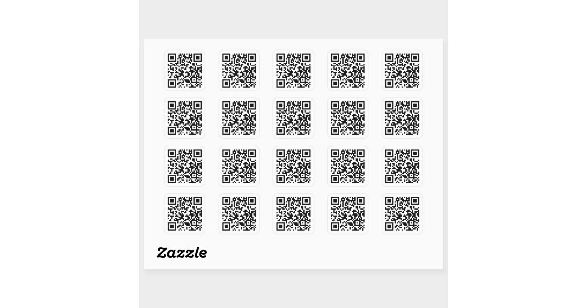 Generate QR Code - Simple 20 Stickers | Zazzle