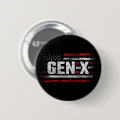 Generation X Gen Xer Gen X American Flag Gen X Button | Zazzle