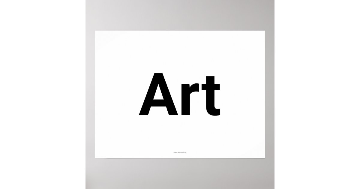Generic Art Typography Poster | Zazzle