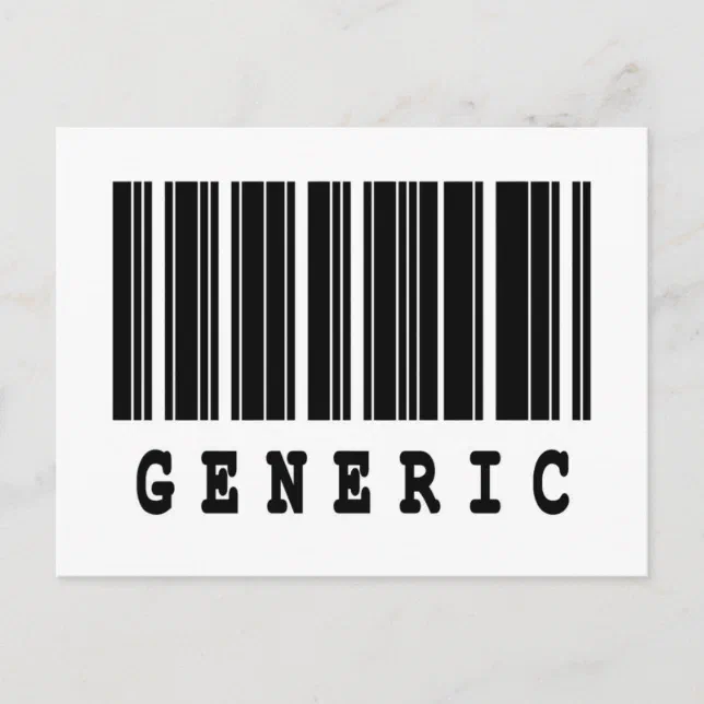 generic barcode design postcard | Zazzle