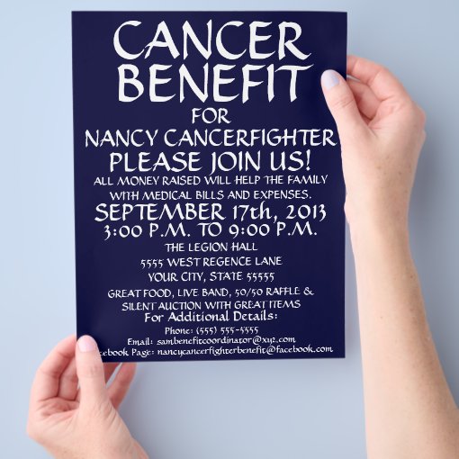 Generic Cancer Benefit Flyer | Zazzle