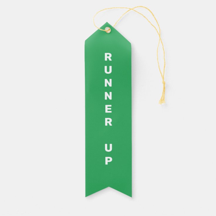 Generic Competition Contest Event Runner Up Green Award Ribbon | Zazzle