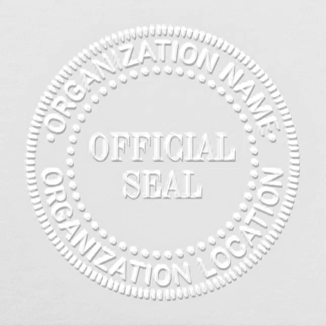 Generic Custom Official Seal Name Location Embosser | Zazzle
