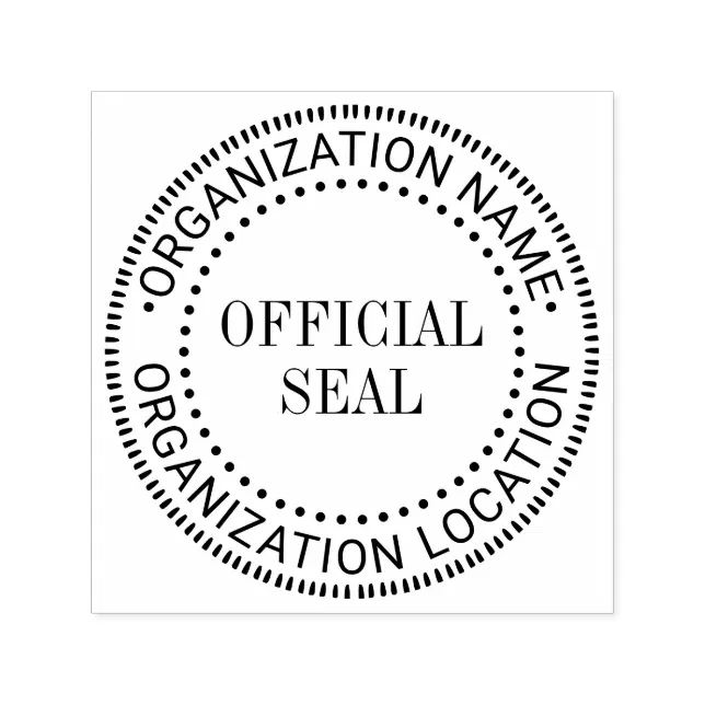 Generic Custom Official Seal Name Location Self-inking Stamp | Zazzle