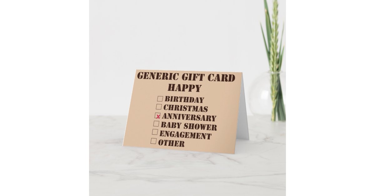 Generic Gift Card | Zazzle