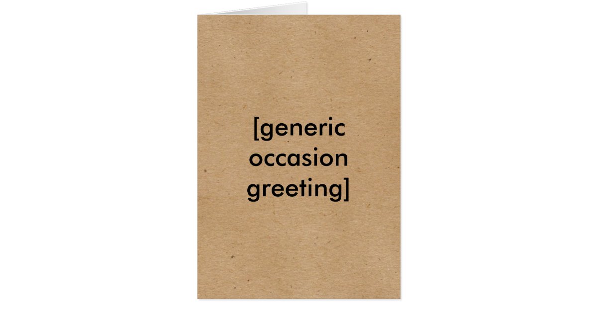 Generic greeting card | Zazzle