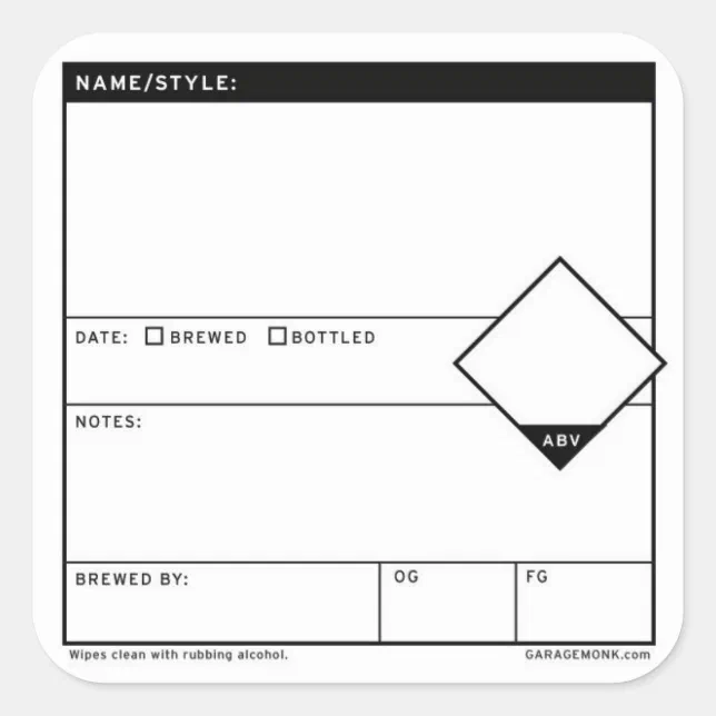 Generic Homebrew Labels Writable Bottle Stickers | Zazzle