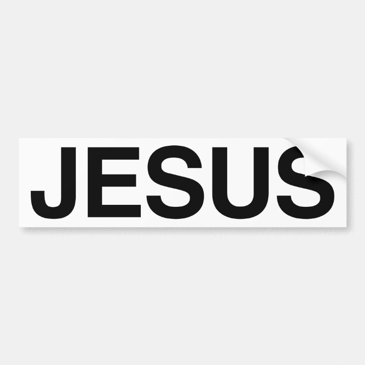 Generic Jesus Bumper Sticker | Zazzle
