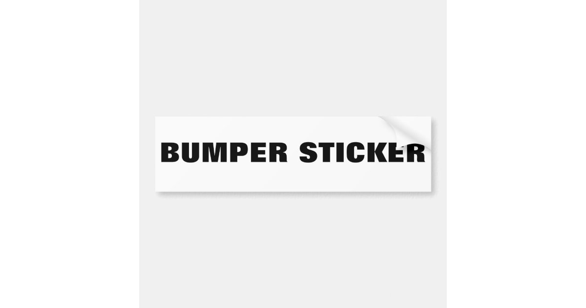 Generic Products Fad Bumper Sticker | Zazzle